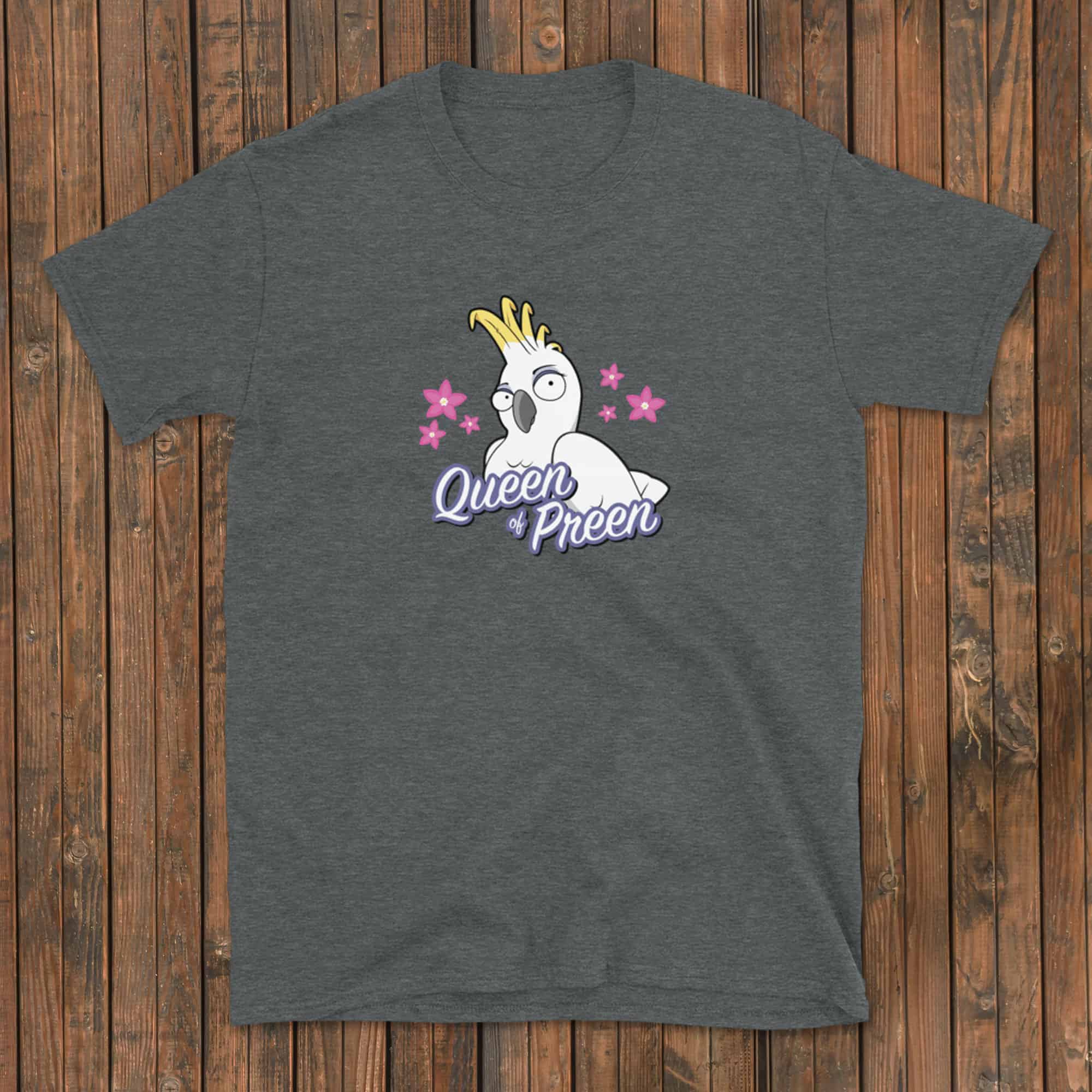 Queen of Preen t-shirt Cockatoo T-shirt - Birdwear